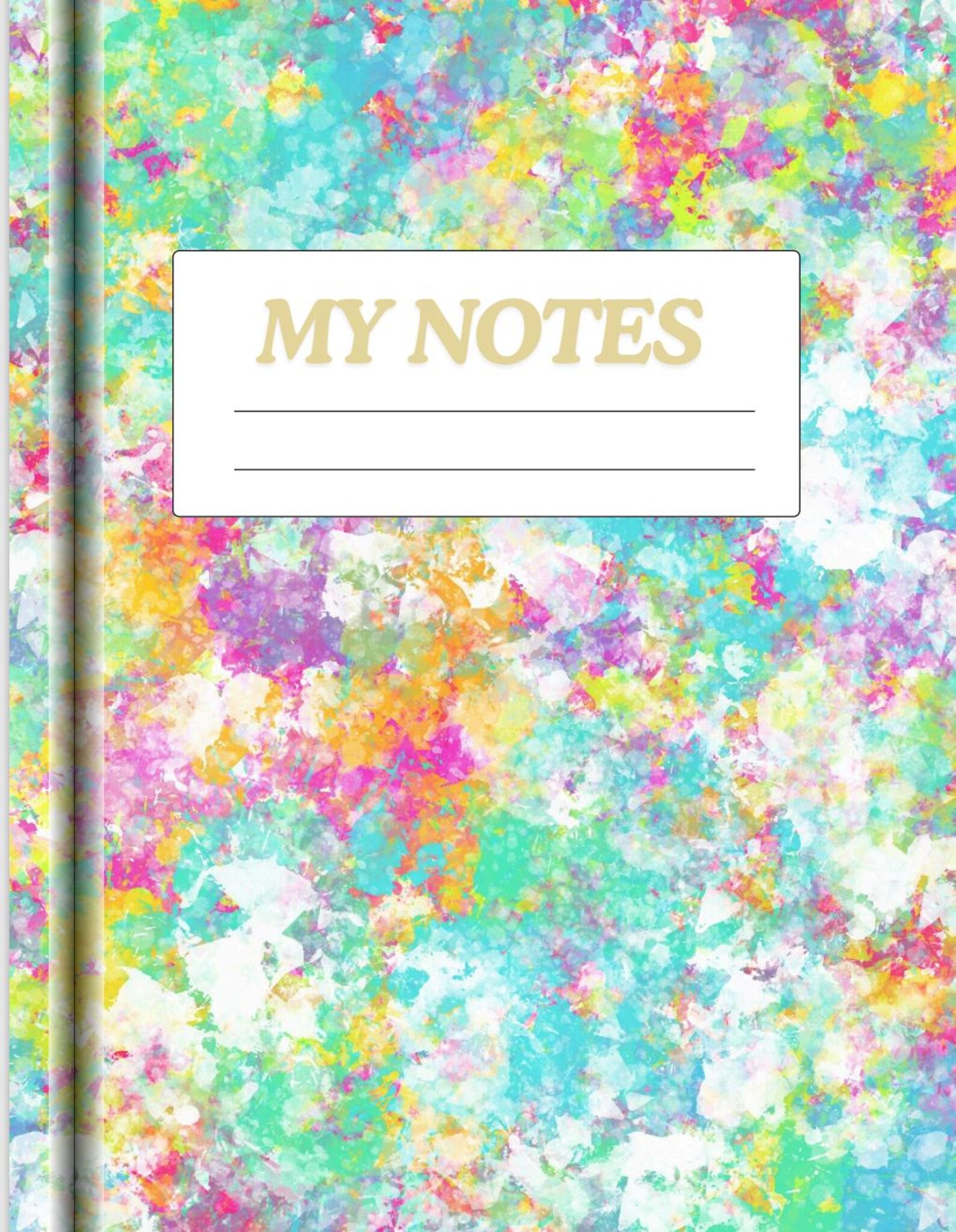 Fun Paint Splatted Digital Notebook - Etsy