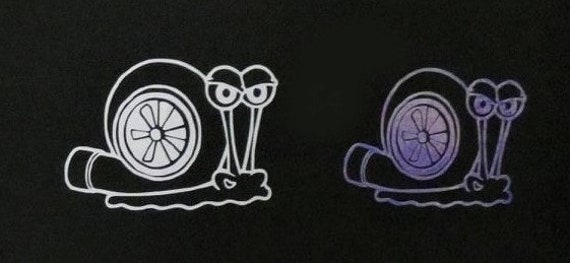Autocollant Escargot Turbo Sticker Mignon Escargot Turbo Pour Voiture,