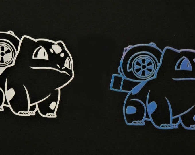 Bulbasaur Turbo Decal, Permanent, Weatherproof, Car Turbo, Car Decal ...