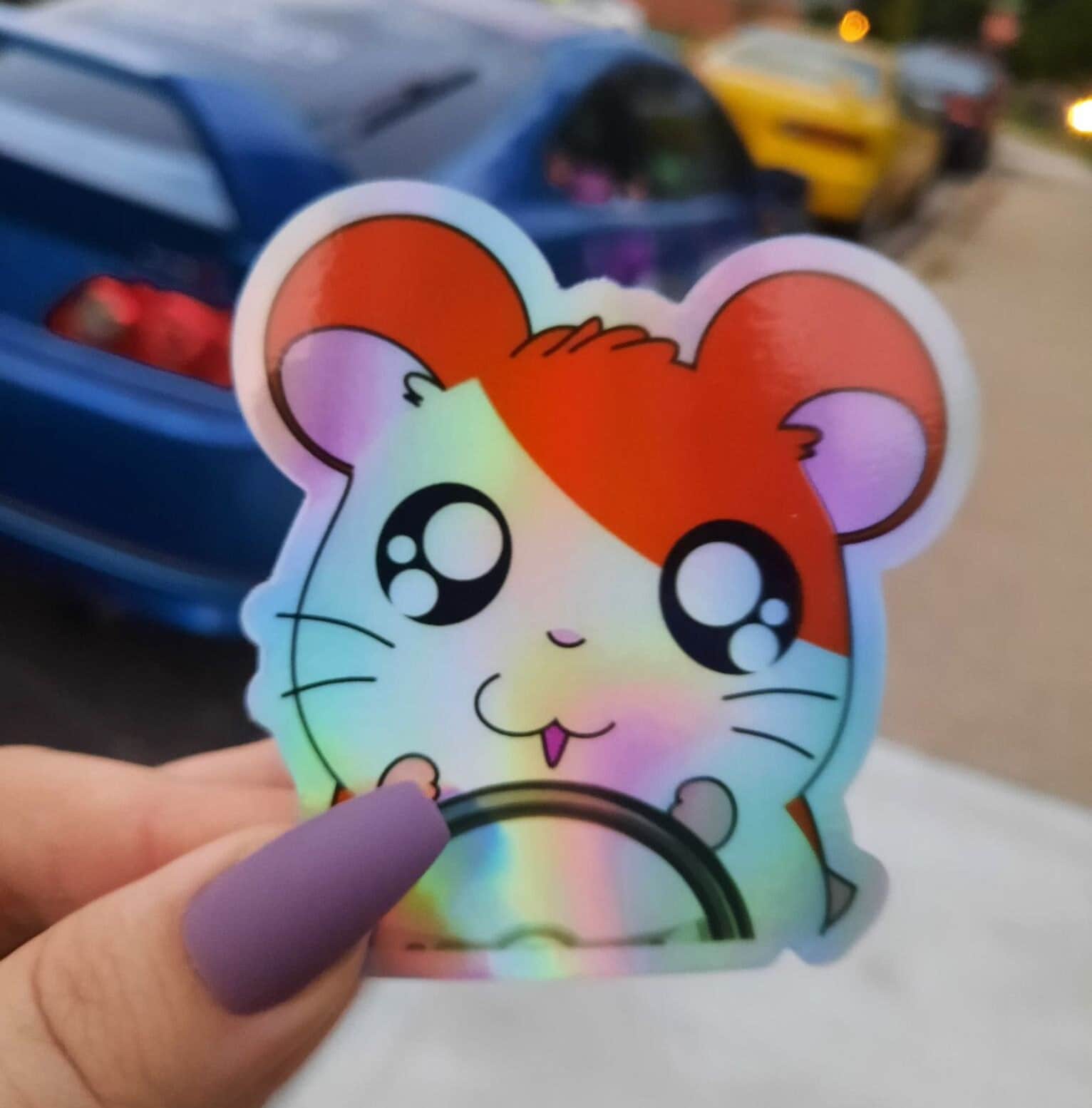 Hamtaro Holographic Sticker Weatherproof Car Sticker - Etsy