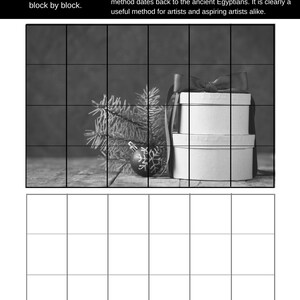 Christmas Grid Drawing Printable Art Worksheets Activity, Drawing ...