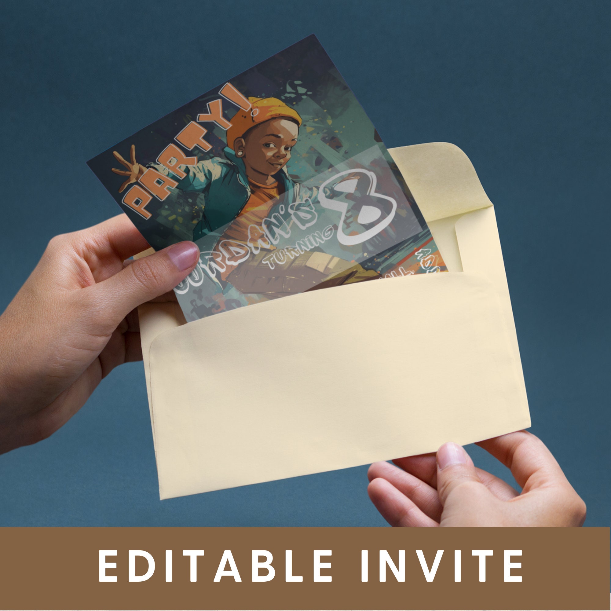 Editable Street Dance Birthday Party Invitation, Printable Boys ...