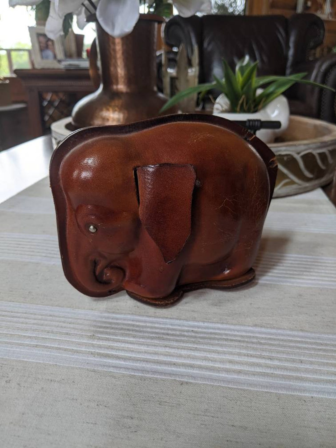 MCM Leather Elephant Bank - Etsy
