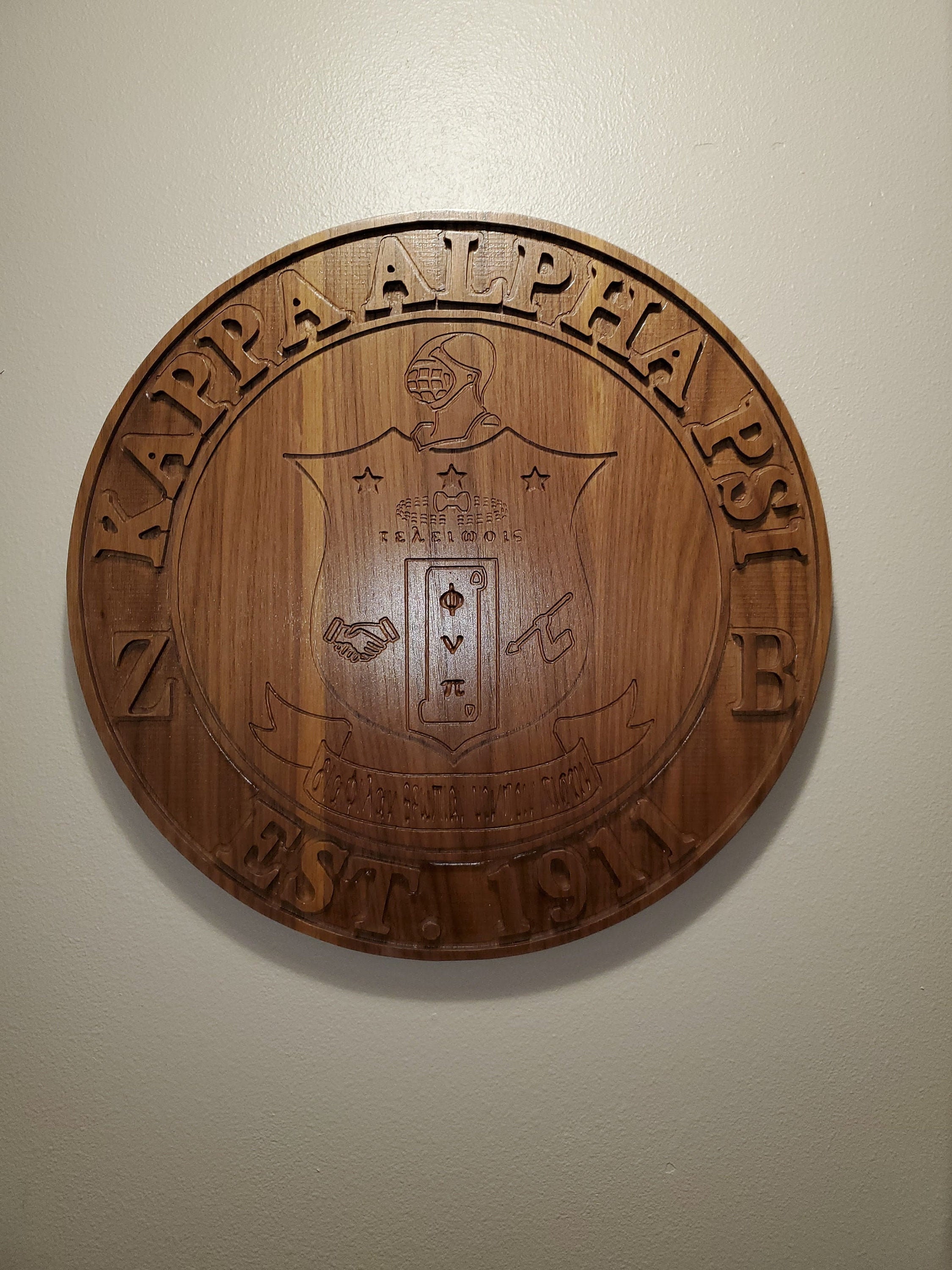 KAPPA ALPHA PSI Walnut Shield - Etsy Norway