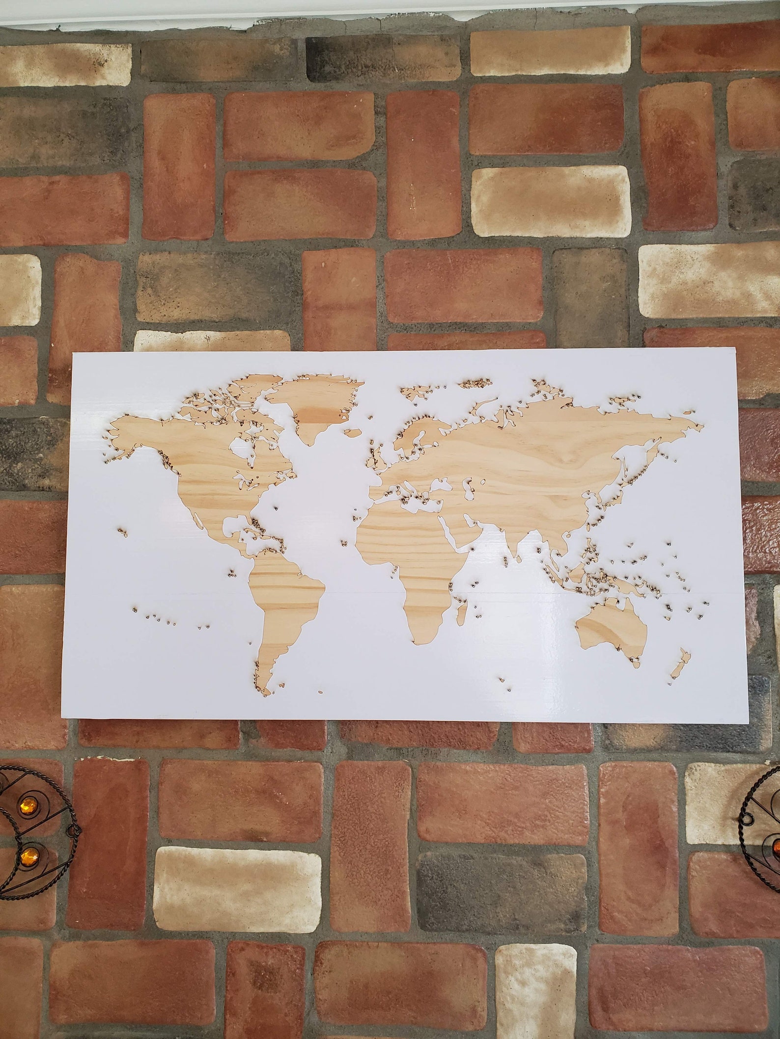 World Map ,map of the World, Wood Map, Globe Travel Plotter, Wall Map ...