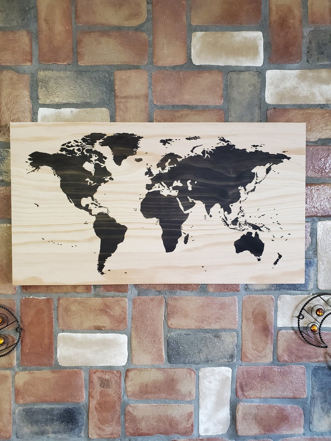 World Map ,map of the World, Wood Map, Globe Travel Plotter, Wall Map ...