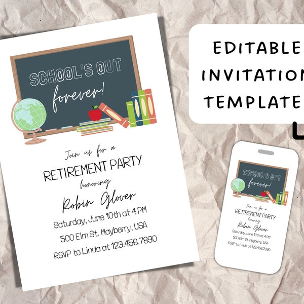 Teacher Retirement Party - Etsy
