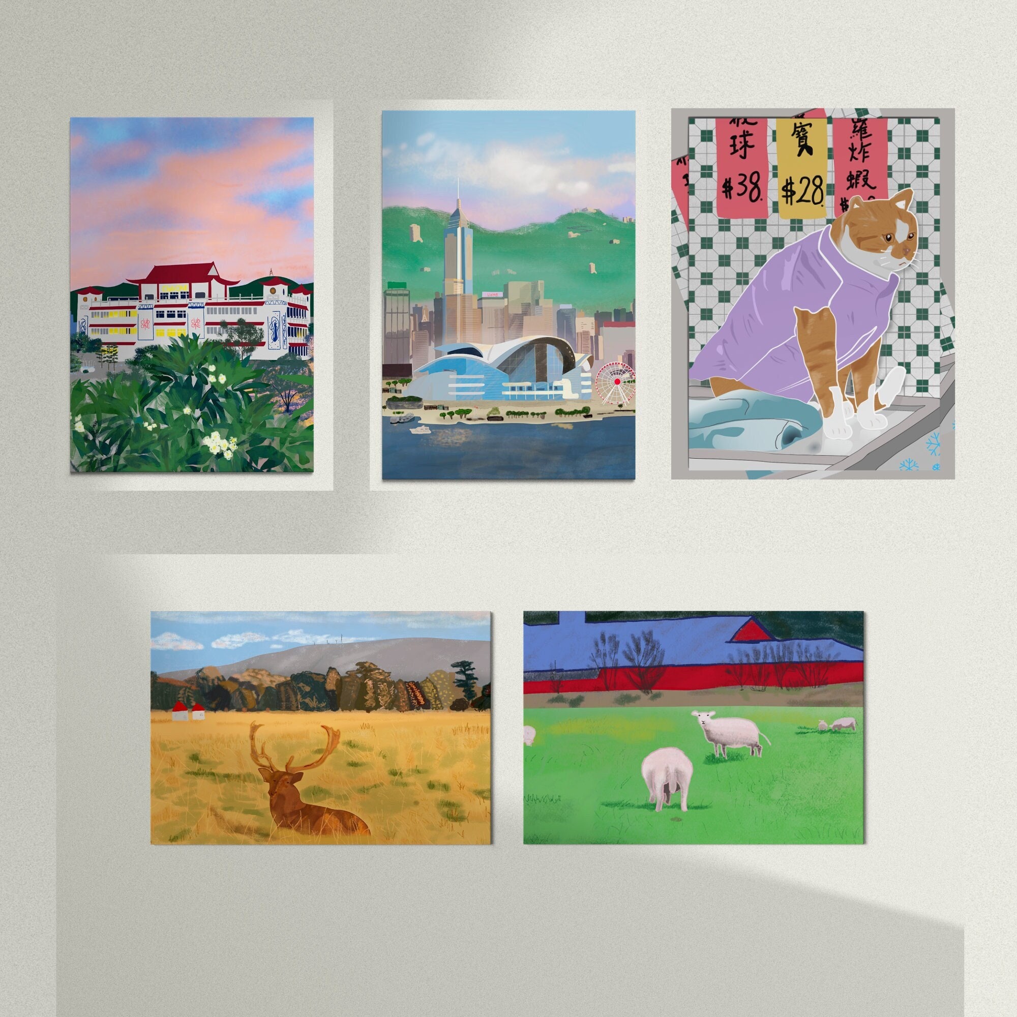 Fancy World Collection Aesthetic Postcard, Artistic Postcards, Painting ...