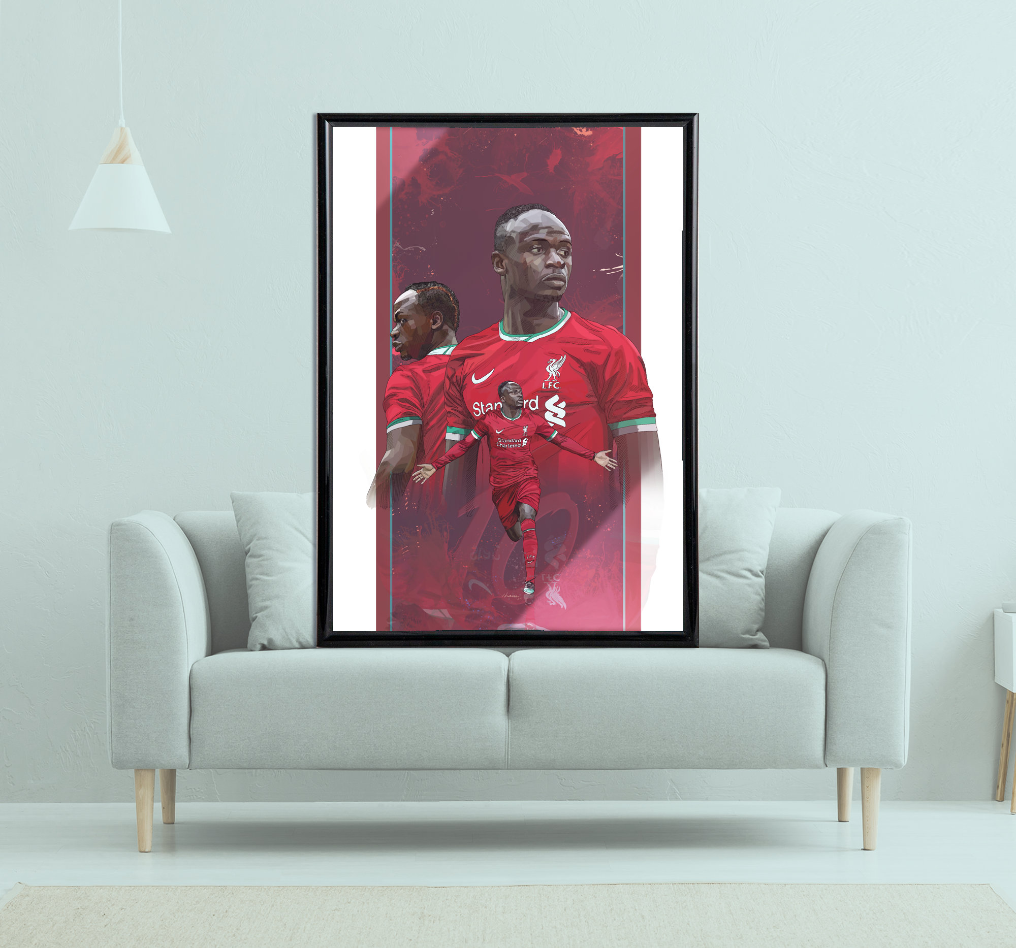 SADIO MANE LFC Poster, Film Art Print, A4, A3, Gift for Him/her, Sports ...