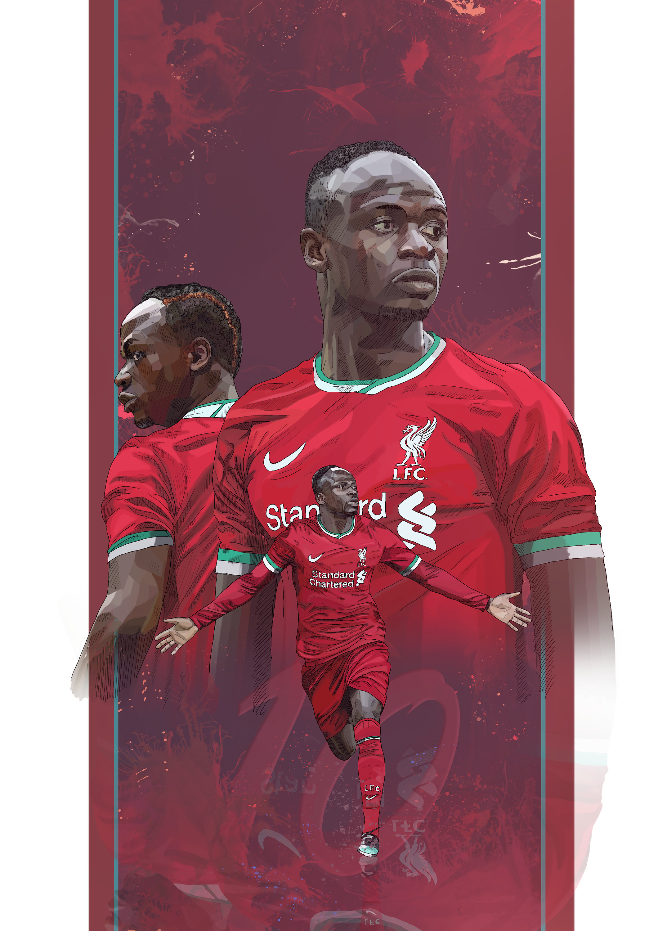 SADIO MANE LFC Poster, Film Art Print, A4, A3, Gift for Him/her, Sports ...