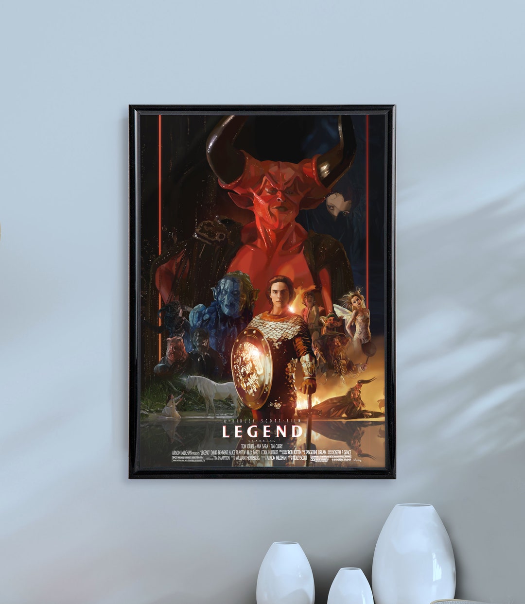 Ridley Scott Legend 1985 Poster, Film Art Print, A4, A3, Gift for Him ...