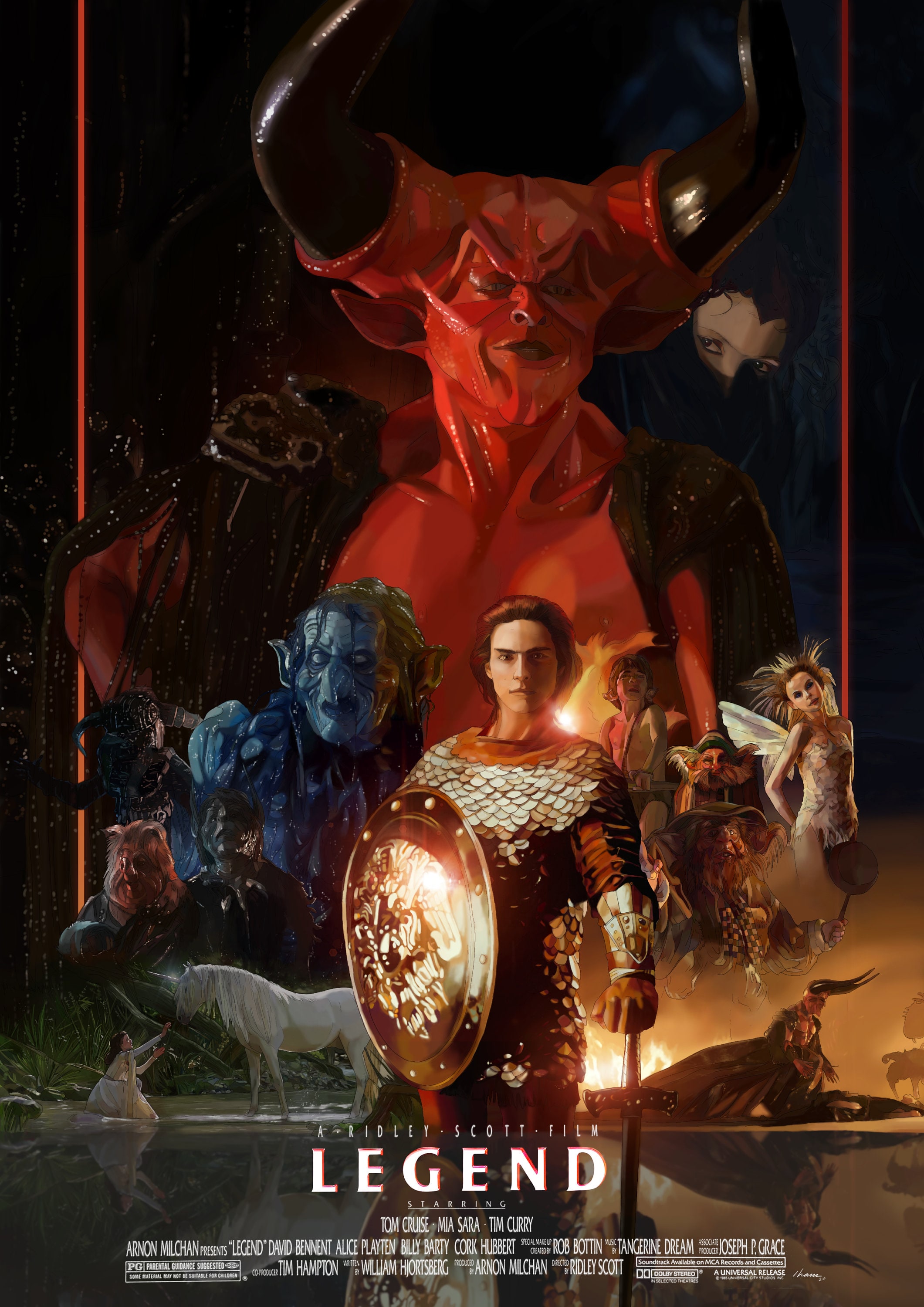 Ridley Scott Legend 1985 Poster, Film Art Print, A4, A3, Gift for Him ...