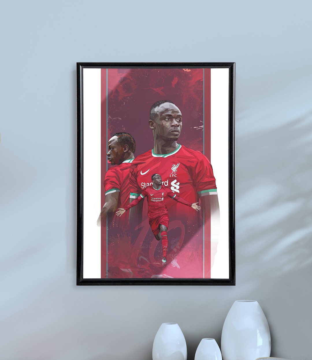 SADIO MANE LFC Poster, Film Art Print, A4, A3, Gift for Him/her, Sports ...