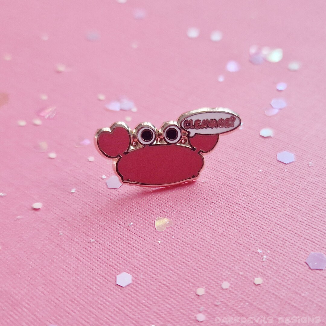 Cleavage Crab MINI Enamel Pin - Etsy