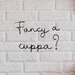 Fancy a Cuppa Wall Sign Wire Words Kitchen Wall Art Decor, Wire Metal ...