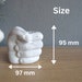 Concrete Hand Fist Pen Holder Pencil Utensil Toothbrush Holder Concrete ...