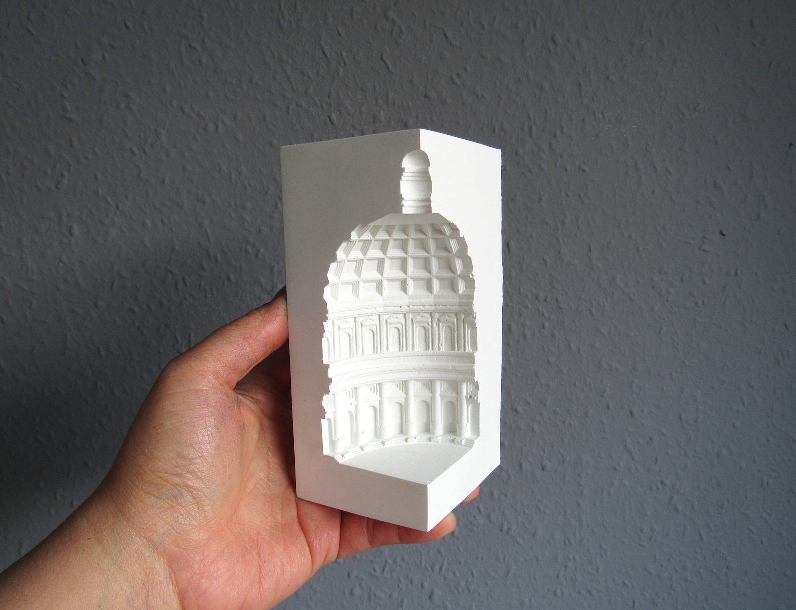 Concrete Pantheon Ornament Architect Gift, Roman Architectural Decor ...