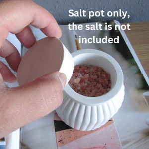 Concrete Salt Cellar With Lid Bath Salts Jar Pot Concrete Container ...