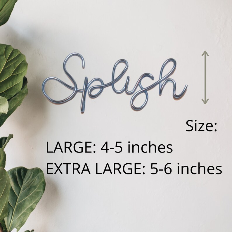 Splish Splash Wire Words Bathroom Sign Splish Splash Wire | Etsy
