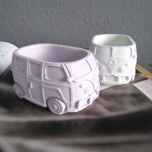 Concrete Bus Plant Pot Cactus Pot Cute Planter Miniature Bus Pot Cute ...