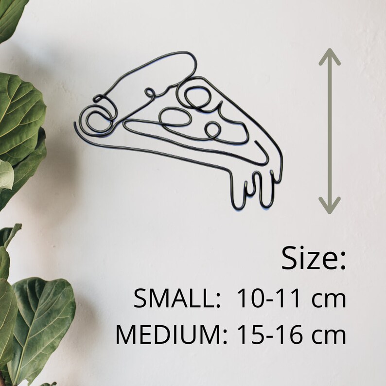 Pizza Slice Sign Wire Wall Art Kitchen Wall Decor Art Pizza - Etsy