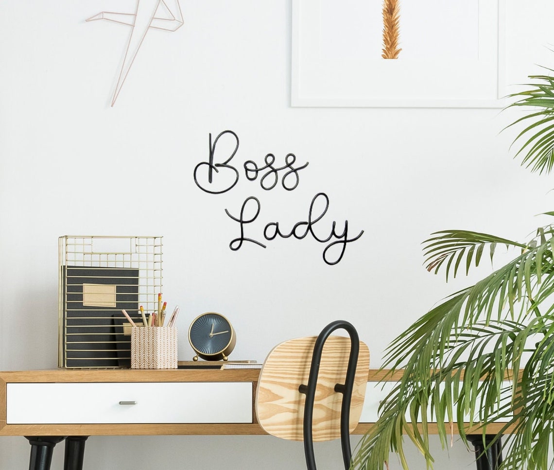 Boss Lady Sign Office Decor Wire Wall Art Gift Boss Lady Wire - Etsy