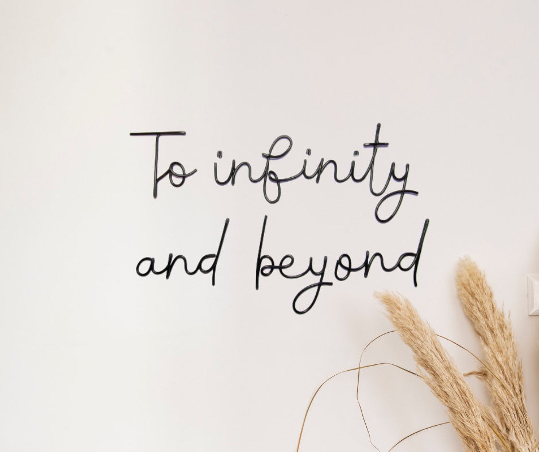 To Infinity and Beyond Wire Words Sign Bedroom Wall Art Decor, Space ...