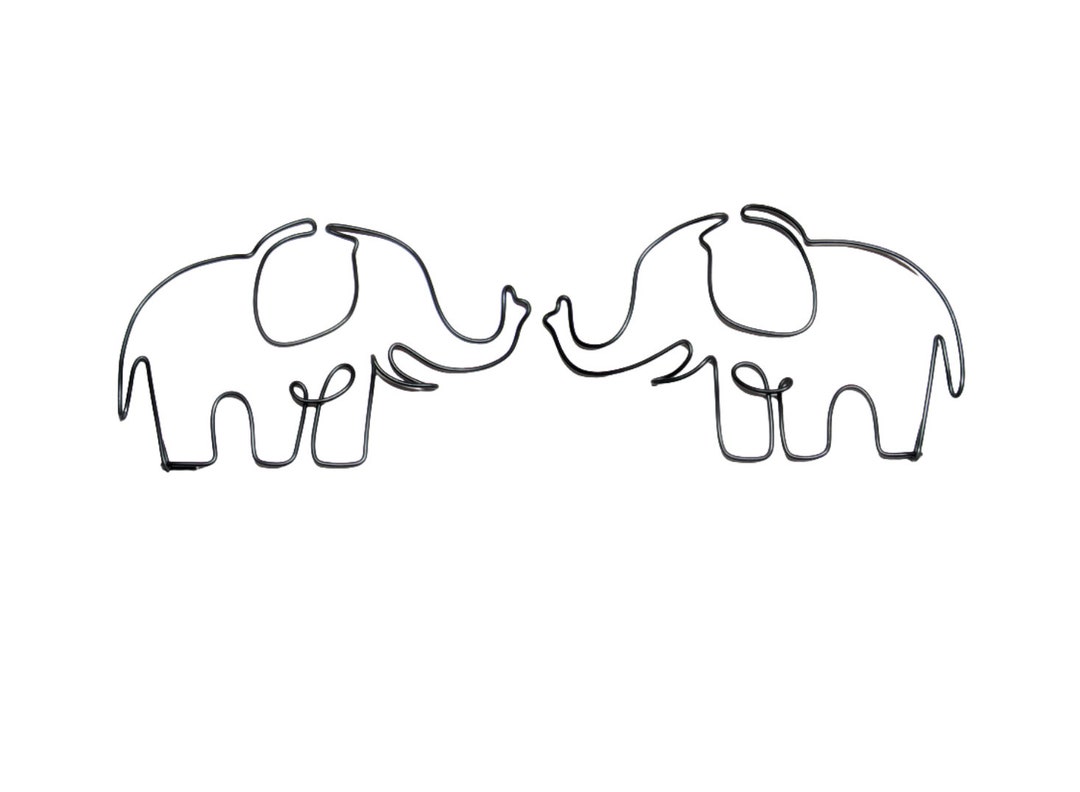 Elephant Metal Wire Wall Art, Elephant Gifts for Woman, Baby Elephant ...