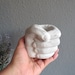 Concrete Hand Fist Pen Holder Pencil Utensil Toothbrush Holder Concrete ...