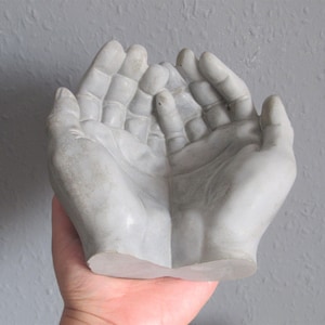 Concrete Hands Bowl Tray for Key Holder Trinket Tray Concrete Planter ...