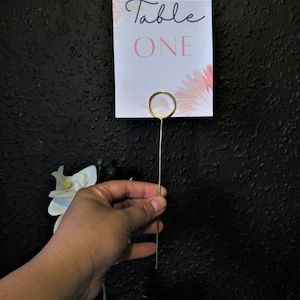 Round Wire Card Holder for Table Number Holder Wedding Table Decor ...