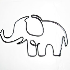 Elephant Metal Wire Wall Art, Elephant Gifts for Woman, Baby Elephant ...