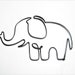 Elephant Metal Wire Wall Art, Elephant Gifts for Woman, Baby Elephant ...