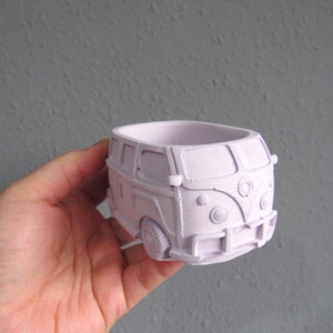 Concrete Bus Plant Pot Cactus Pot Cute Planter Miniature Bus Pot Cute ...