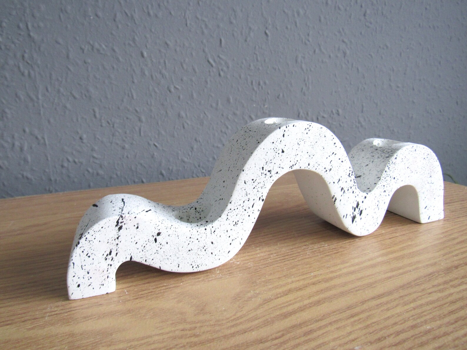 Wavy Triple Candle Holder Concrete Candle Stick Holder Centerpiece ...