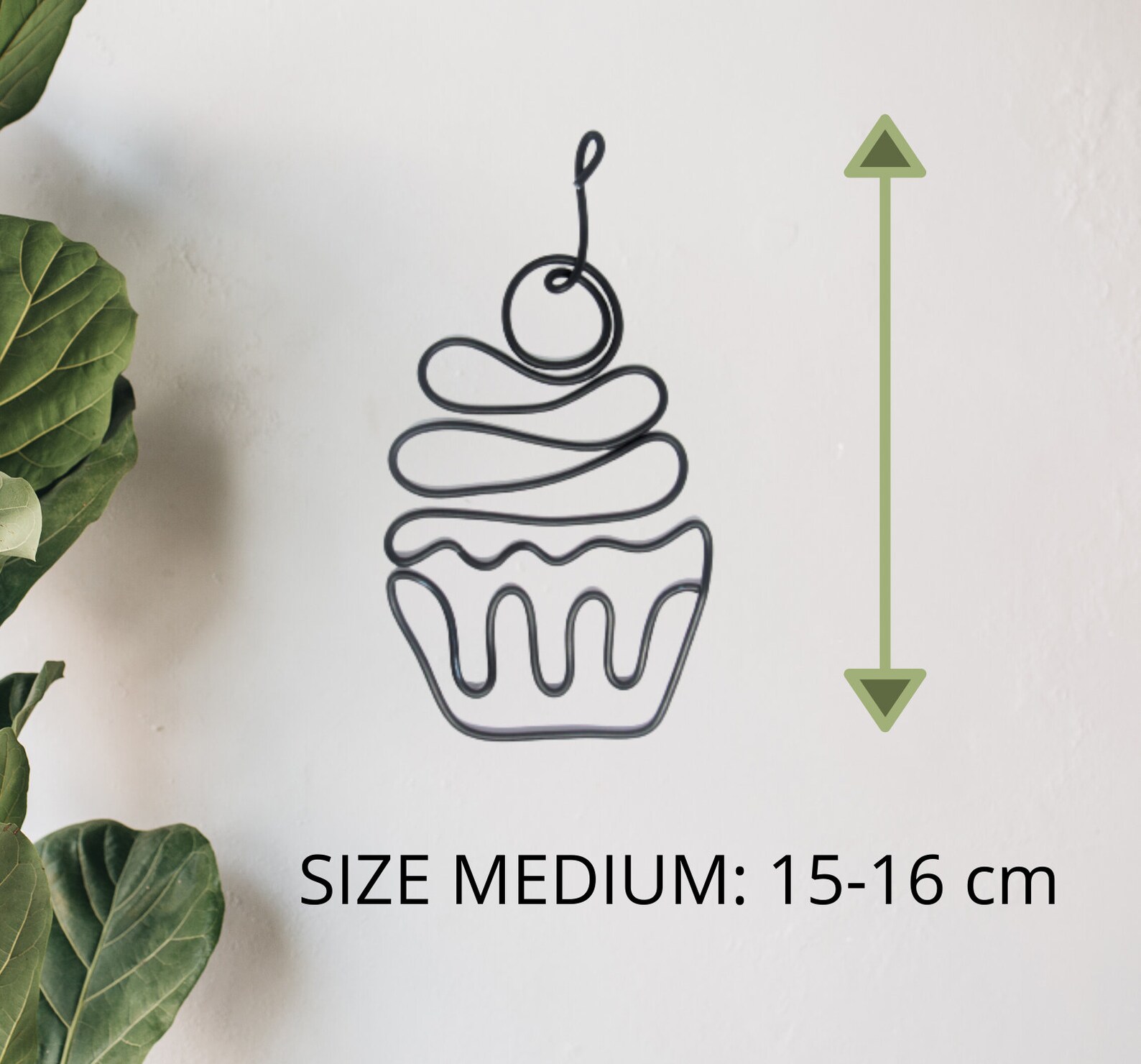 Cup Cake Sign Wire Wall Art Kitchen Wall Decor Art, Metal Kitchen Sign ...
