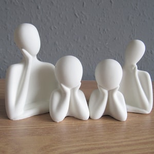 Concrete Family Figurines Thinker Statue Gift Thinking Statue Decor ...