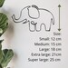 Elephant Metal Wire Wall Art, Elephant Gifts for Woman, Baby Elephant ...