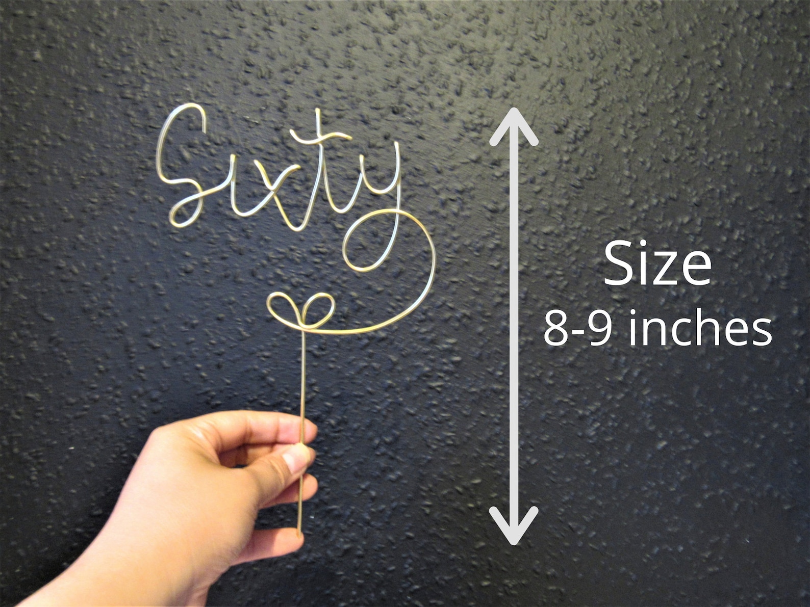 Sixty Birthday Cake Topper Wire Custom Number Cake Topper - Etsy