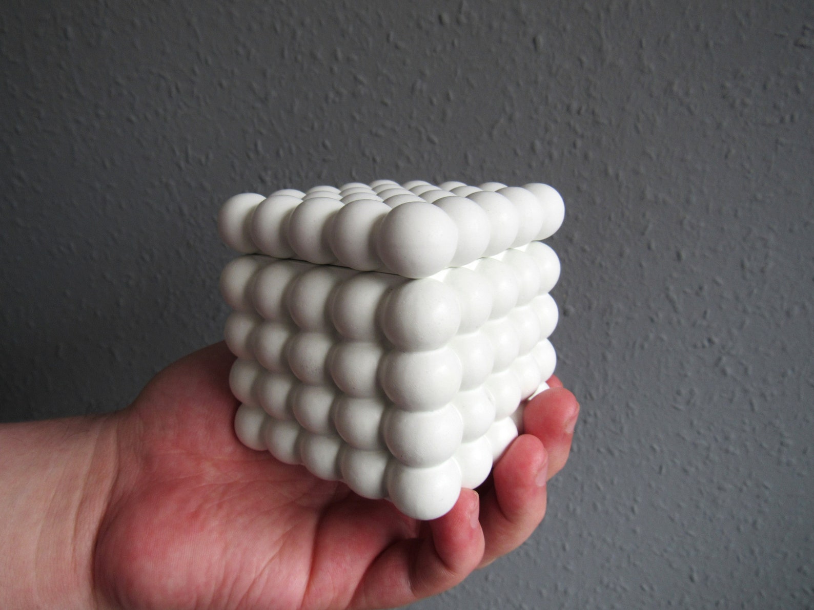 Concrete Cube Bubble Box Unique Bubble Jewellery Storage Box Decorative ...