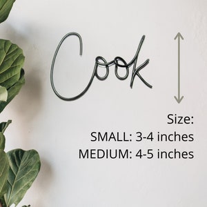 Lets Cook Kitchen Sign Wire Words Wall Art Kitchen Wall Decor, Kitchen ...
