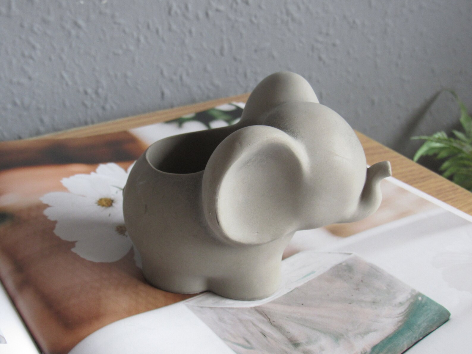 Concrete Cute Elephant Plant Pot Elephant Planter Gift Nursery Decor ...