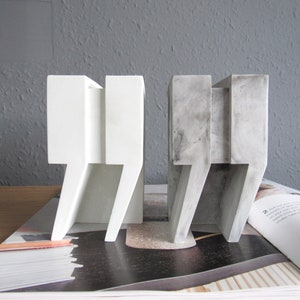 Speech Mark Bookend Gift Concrete Bookends Bookshelf Decor Book Holder ...