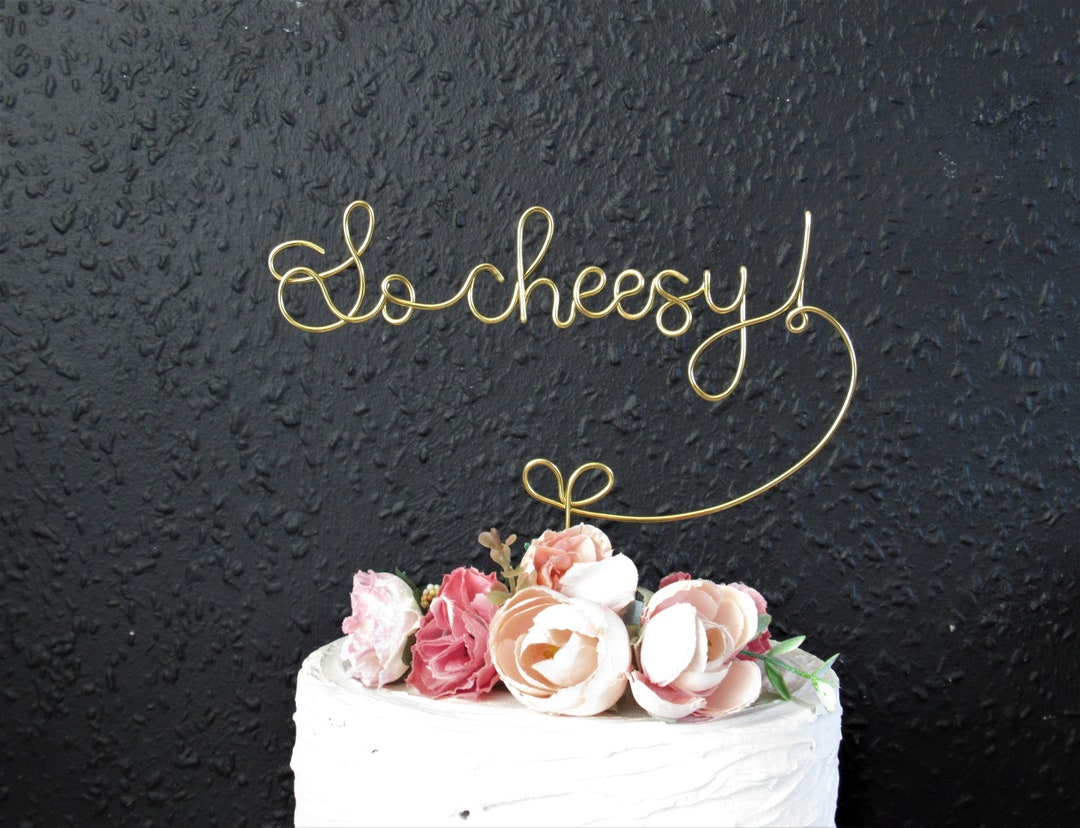 So Cheesy Cake Topper Wire Funny Wedding Cake Topper Wedding Decor, so ...