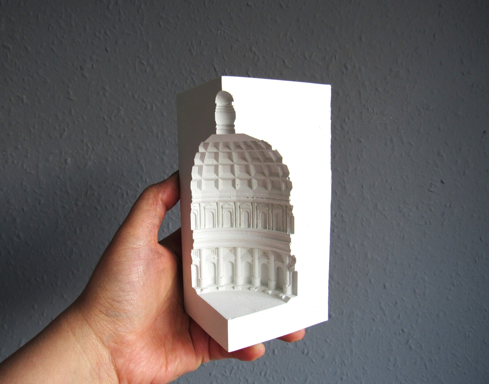 Concrete Pantheon Ornament Architect Gift, Roman Architectural Decor ...