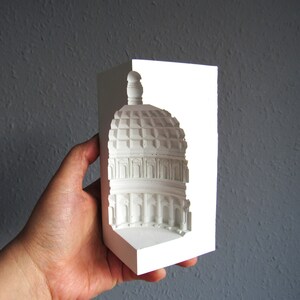 Concrete Pantheon Ornament Architect Gift, Roman Architectural Decor ...