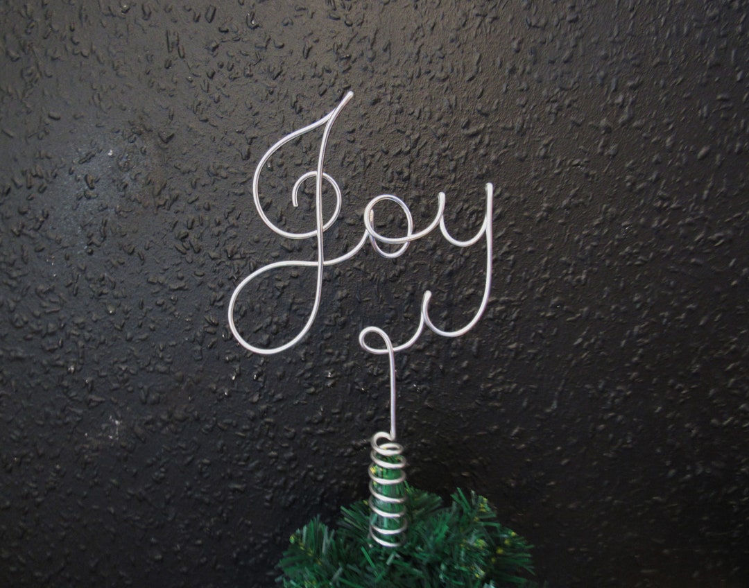 Wire Joy Christmas Tree Topper Wire Tree Topper Unique Christmas ...