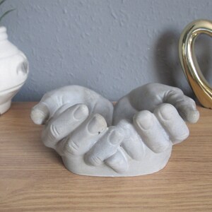 Concrete Hands Bowl Tray for Key Holder Trinket Tray Concrete Planter ...