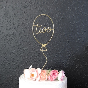 Wire Balloon Cake Topper Custom Number Birthday Cake Topper Wire, Kids ...