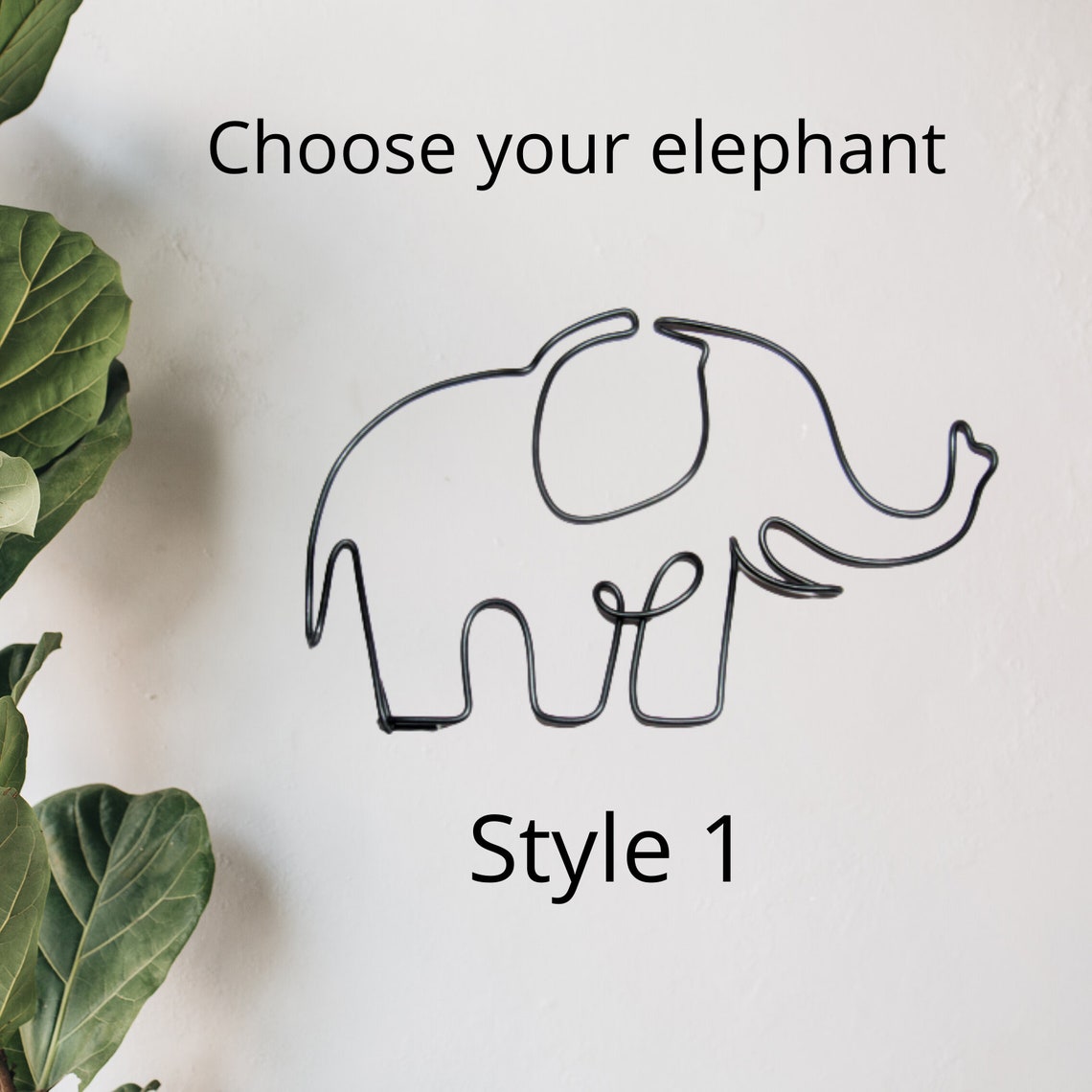 Elephant Metal Wire Wall Art, Elephant Gifts for Woman, Baby Elephant ...